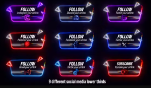 Neon Social Lower Thirds After Effect Template – MA Editz
