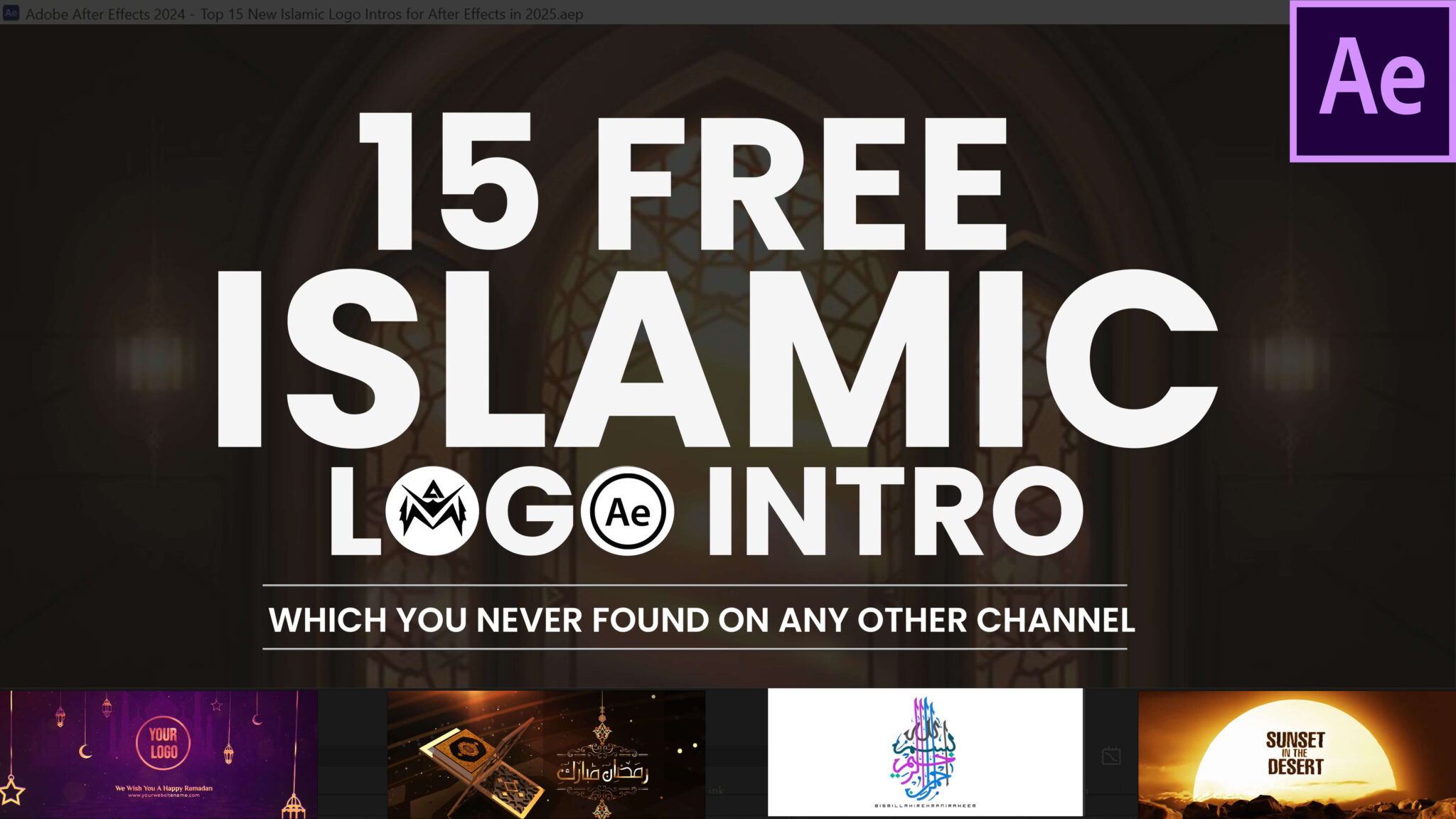Top 15 New Islamic Logo Intros for After Effects in 2025 – MA Editz